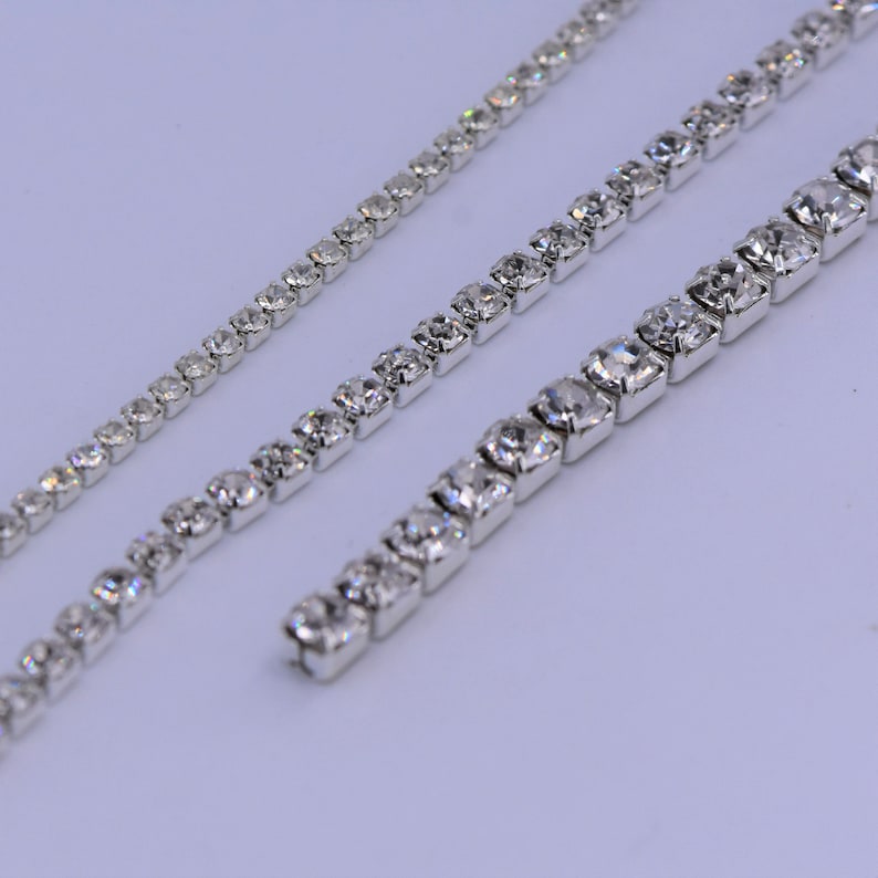Crystal Cup Chain by Spool | Single Strand Rhinestone Trim | SS6 (1.30 ...