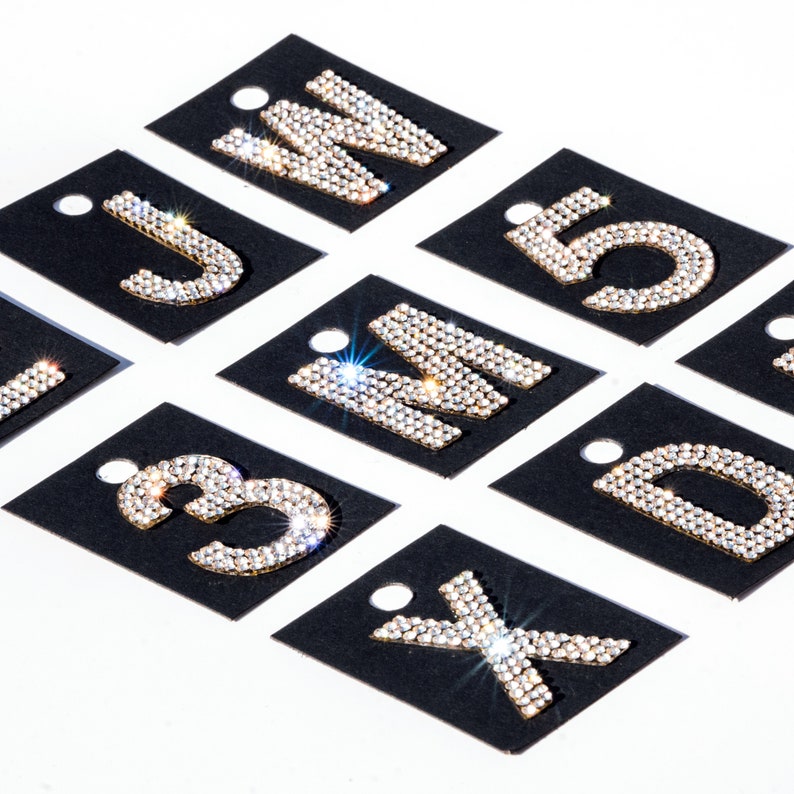 1.5 Iron on Letters & Numbers Rhinestone Letters - Etsy