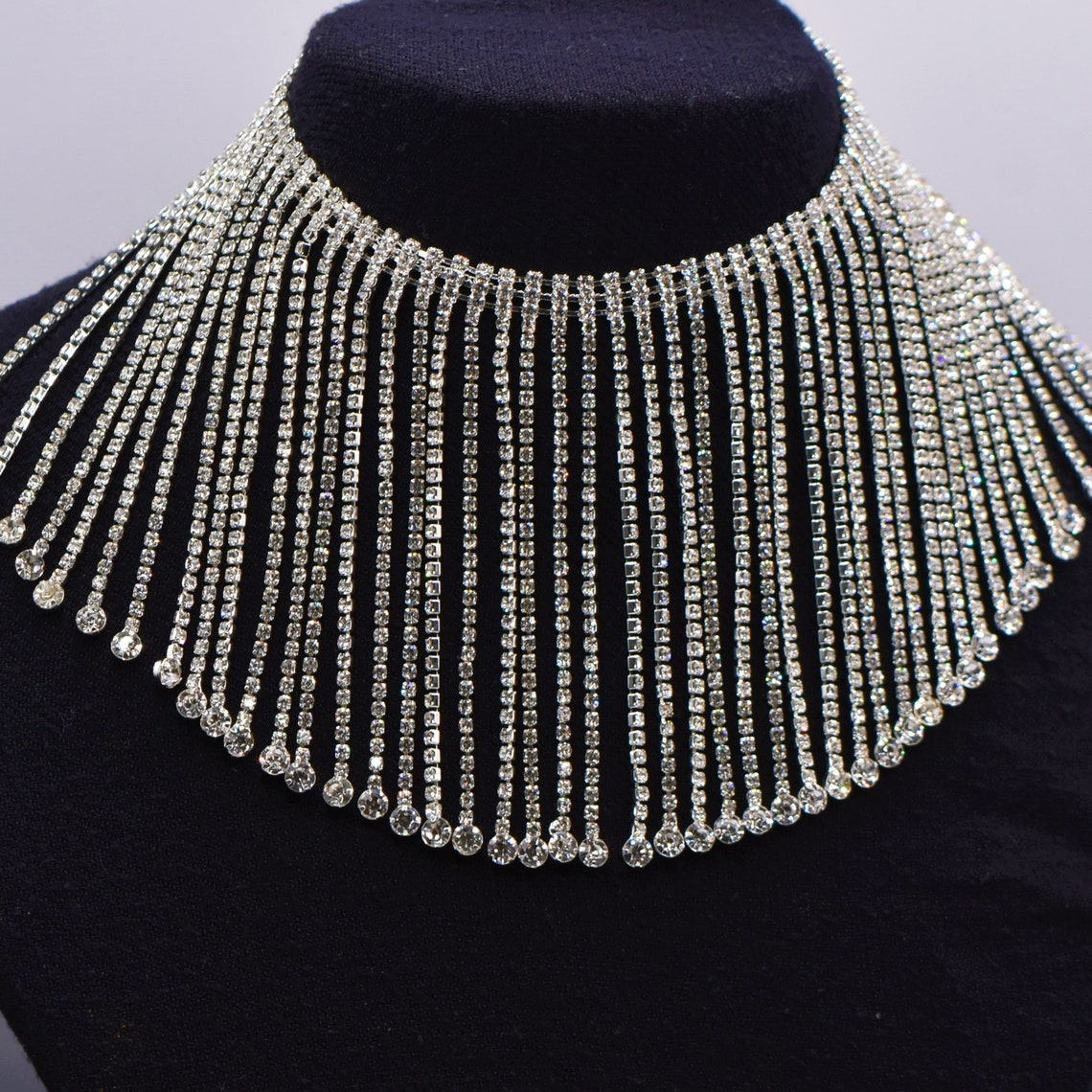 4 Fringe Crystal Rhinestone Fringe High Quality | Etsy