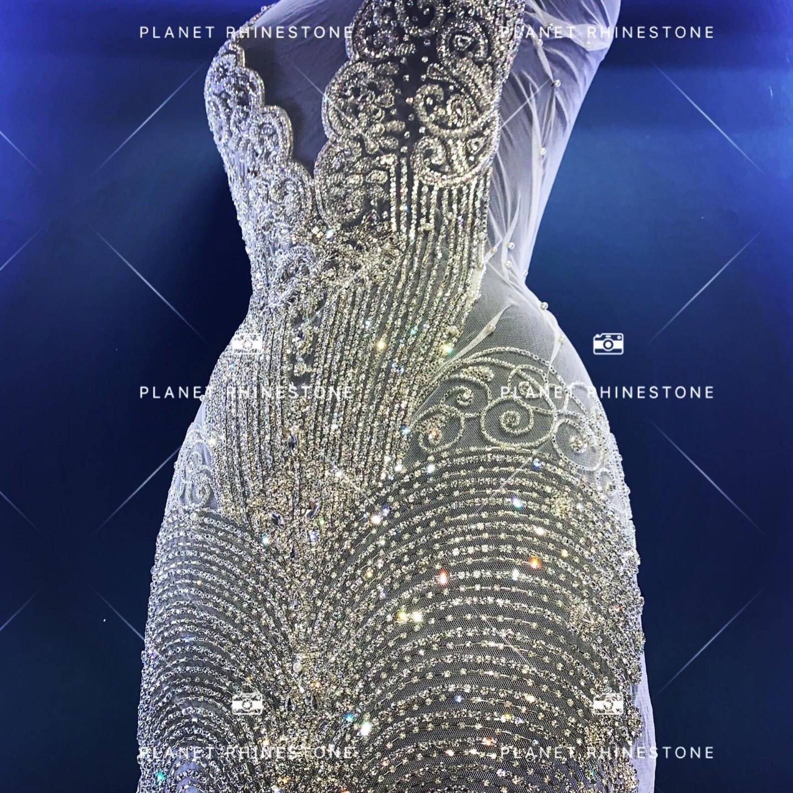 Nancy Rhinestone Bodice Panel Black Gold Silver - Etsy