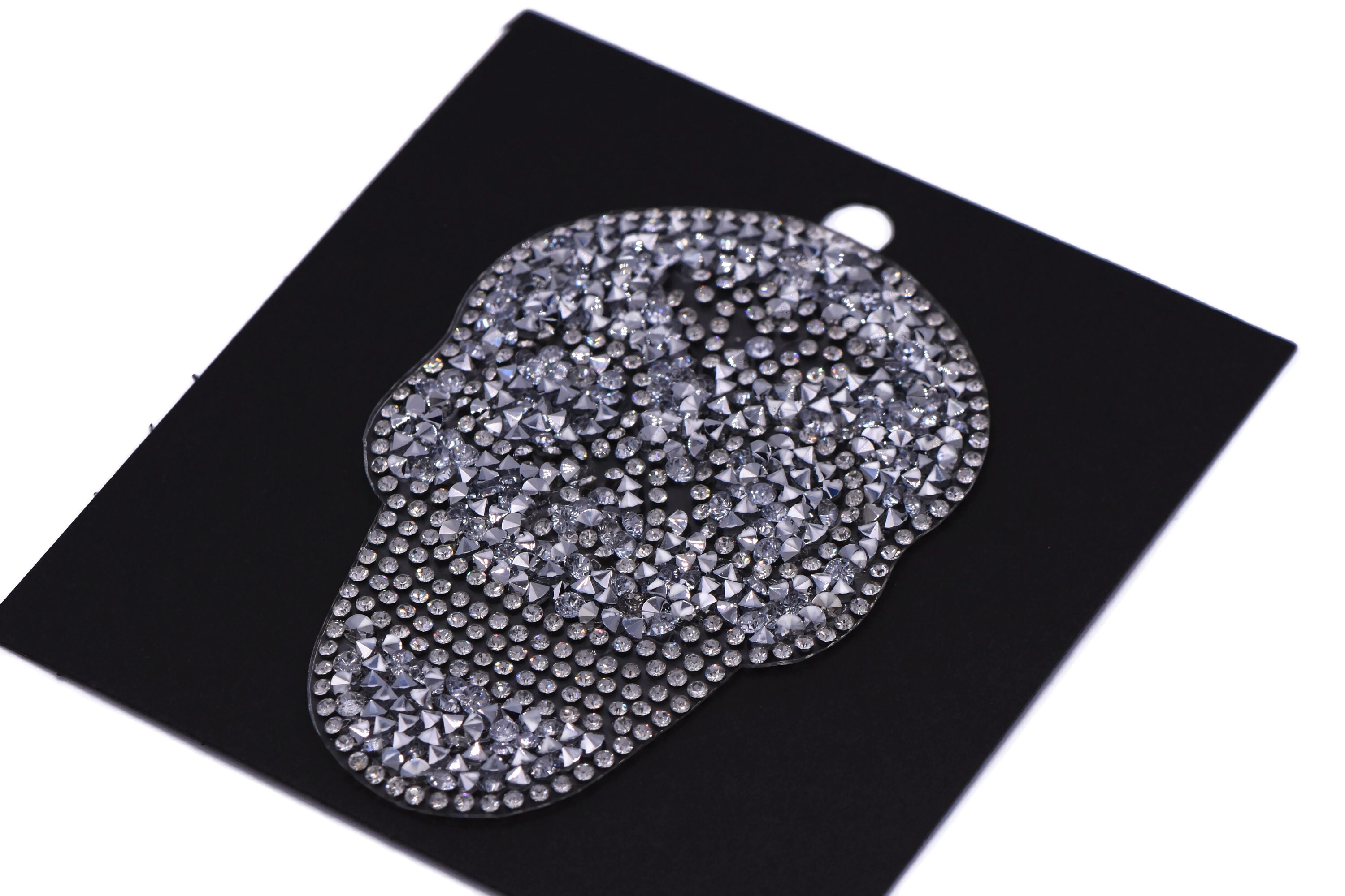 Rhinestone Skull Iron on Applique Crystal Skull Transfer - Etsy UK