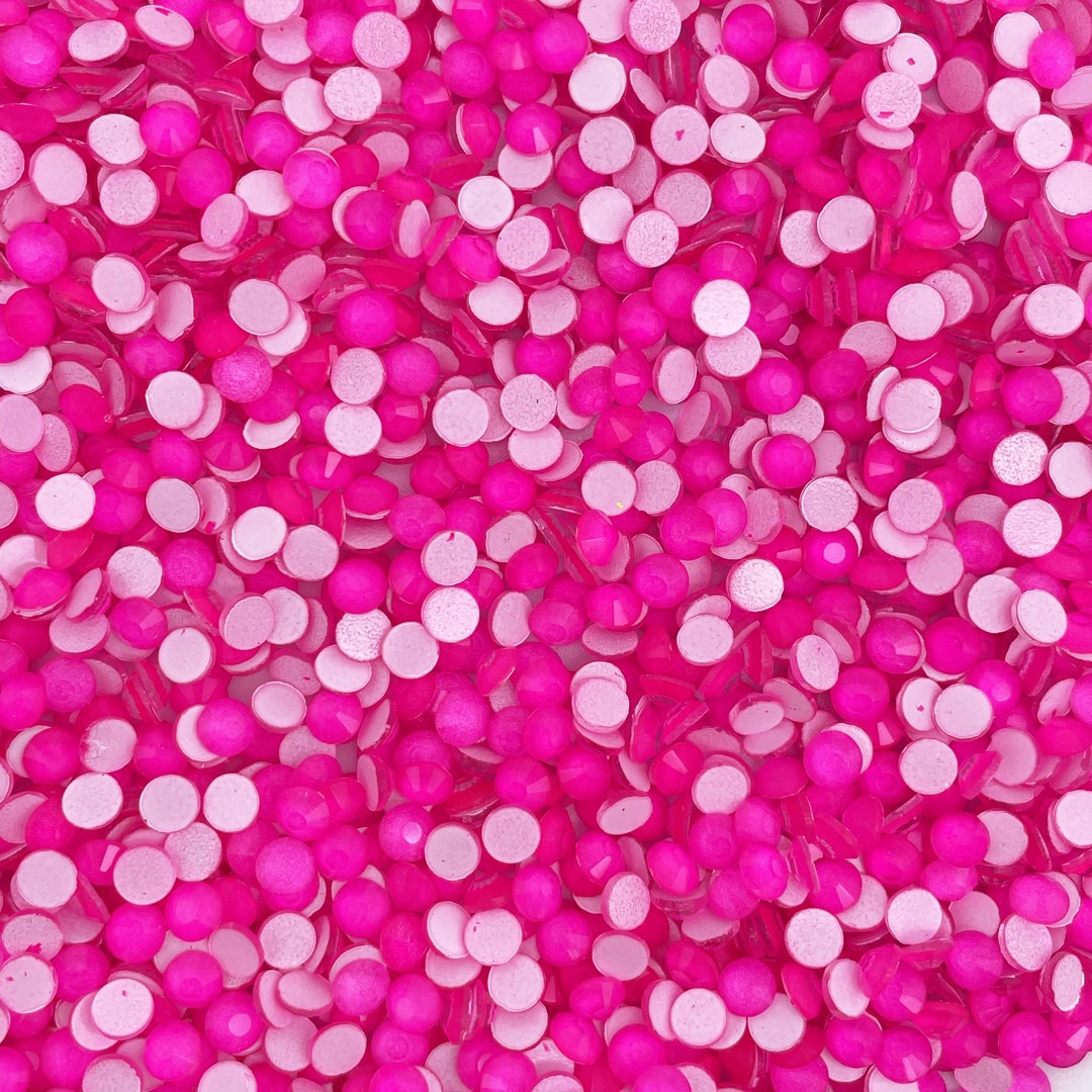 Neon Rose (neon Pink) Glass Flatback Rhinestones 1440pcs SS6 SS10 SS12 ...