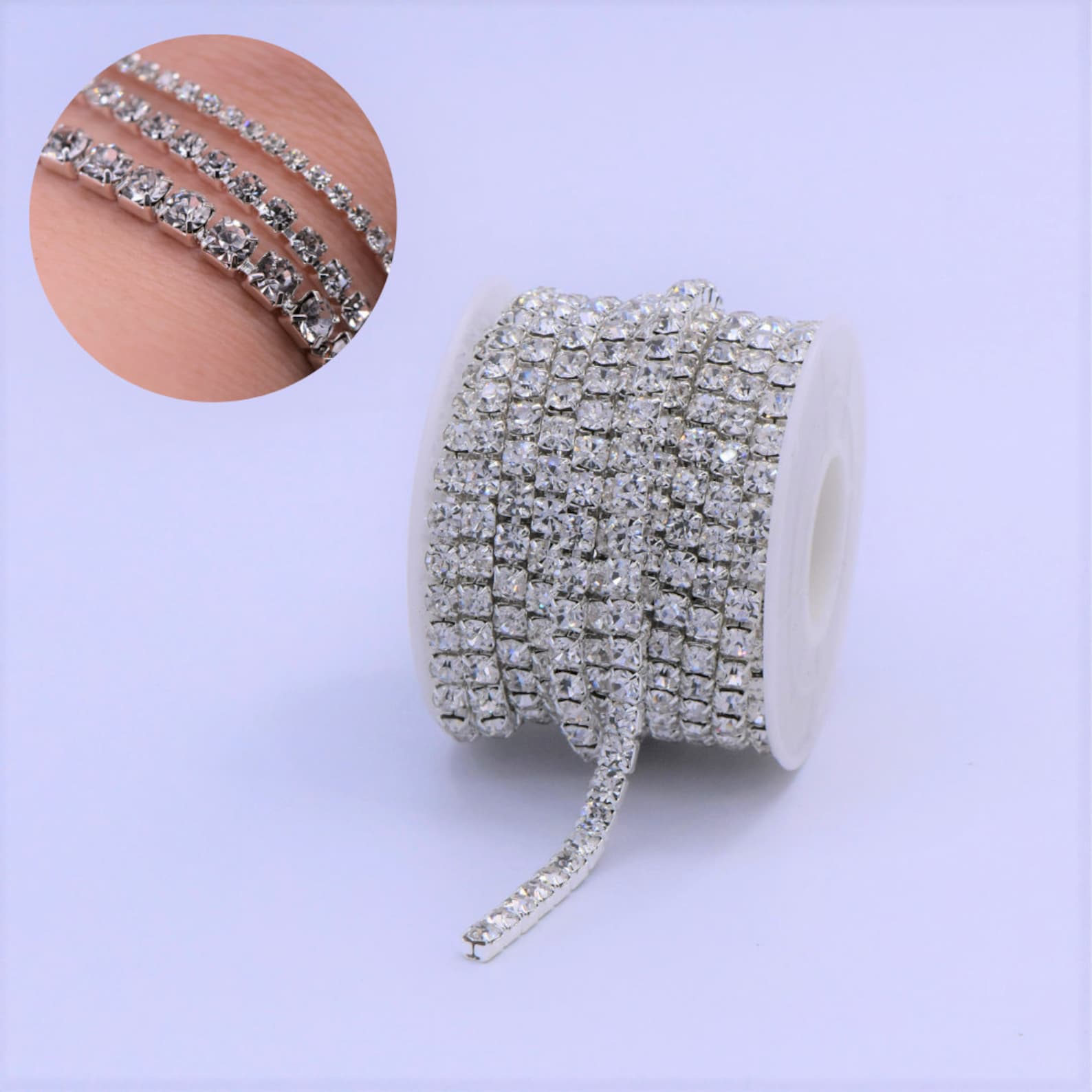 Crystal Cup Chain by Spool Single Strand Rhinestone Trim - Etsy