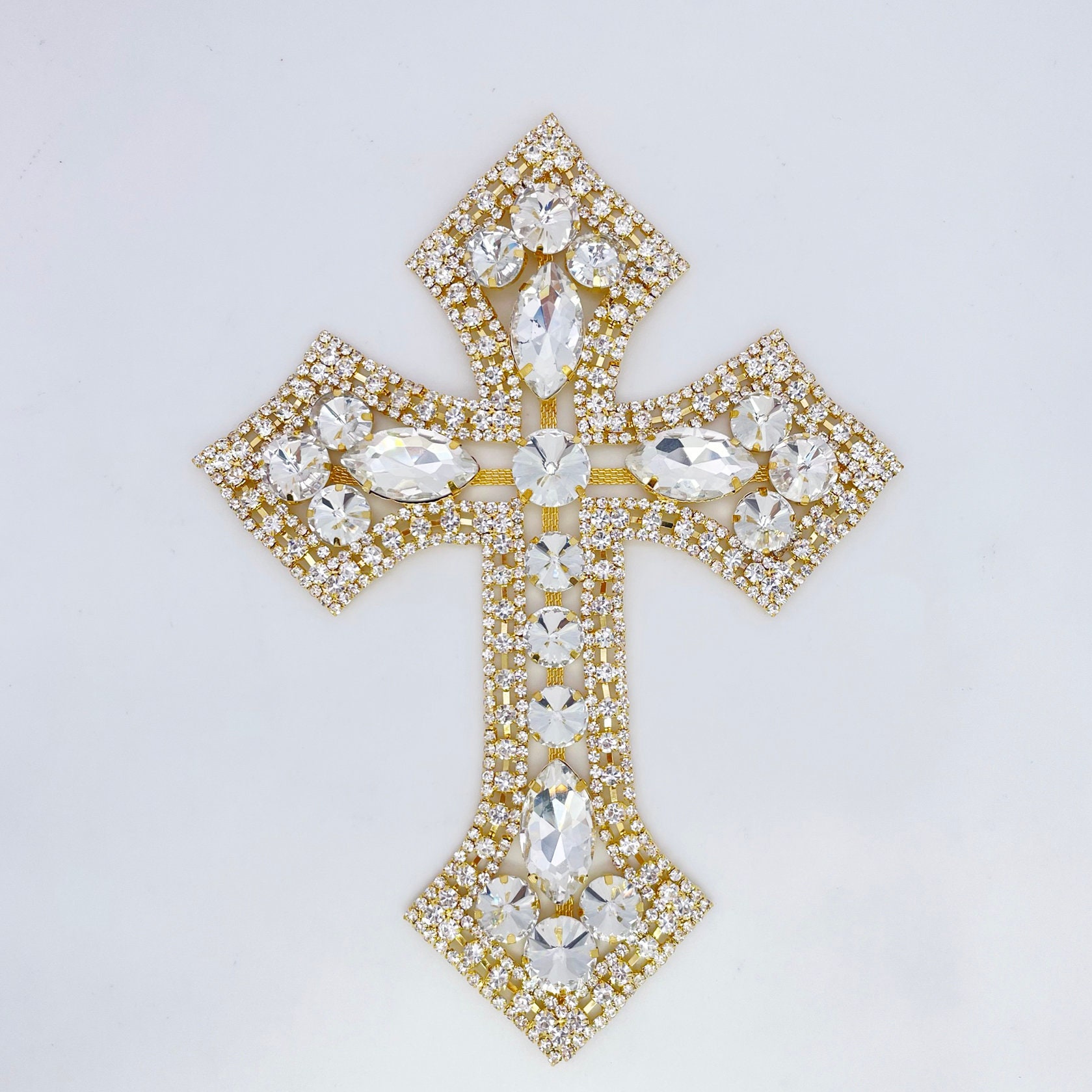 Patterns Baptism DIY Cross Mask Gold/silver Cross Applique CR ...