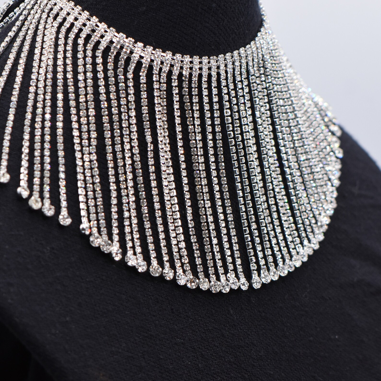 4 Fringe Crystal Rhinestone Fringe High Quality - Etsy UK