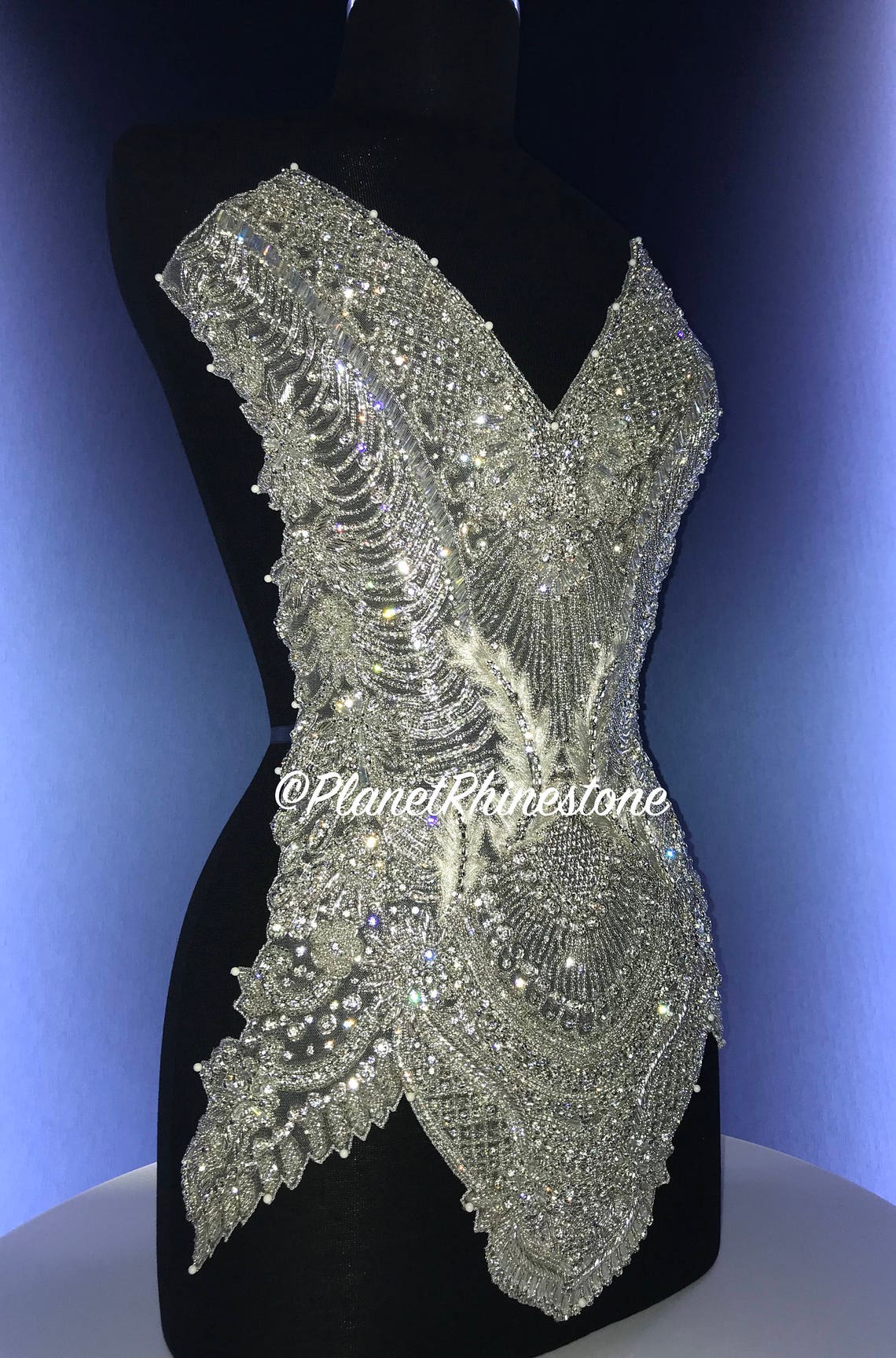 Angelica Crystal Beaded Bodice Rhinestone Panel Rhinestone - Etsy