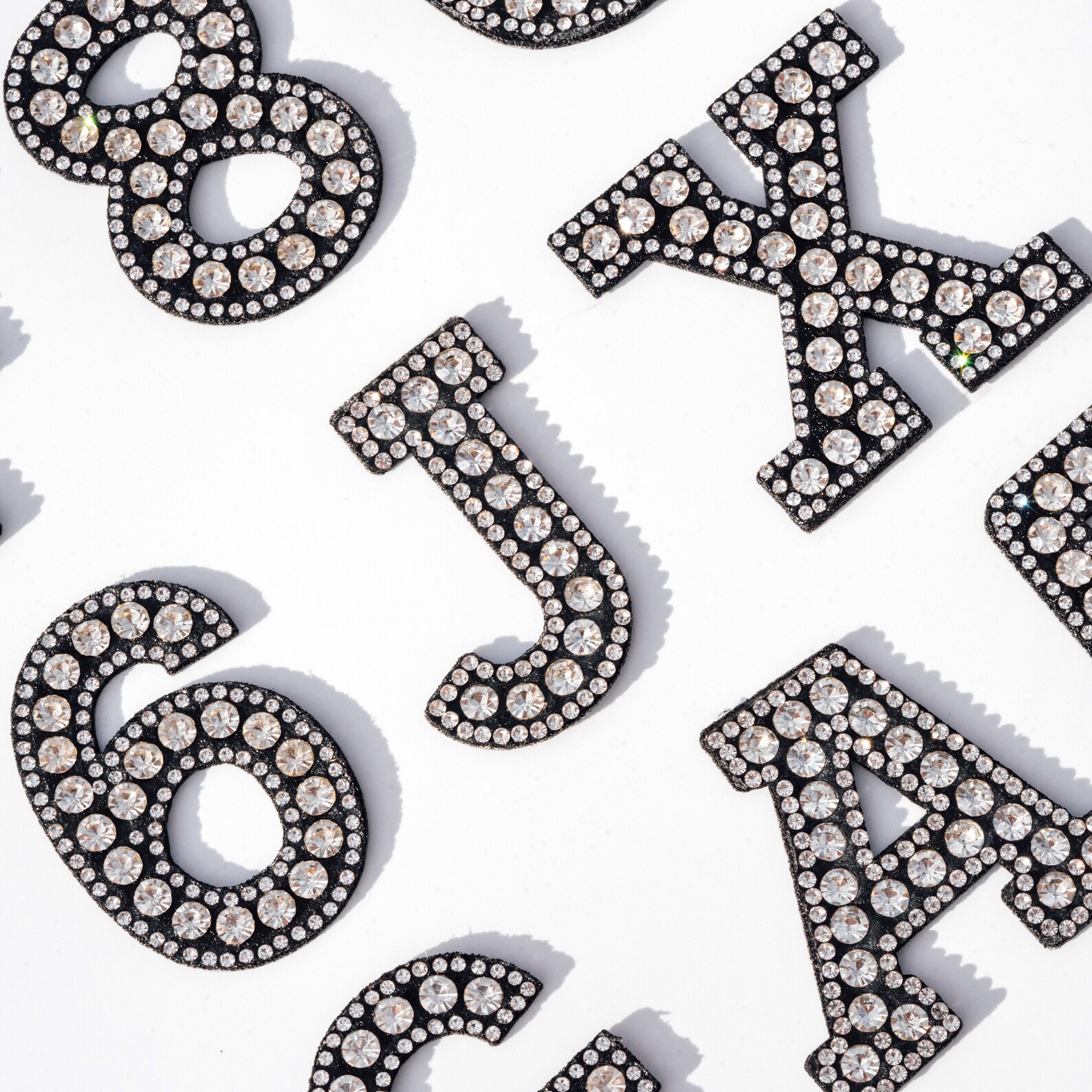 2 Crystal Iron on Rhinestone Letters Crystal Letters and Numbers - Etsy