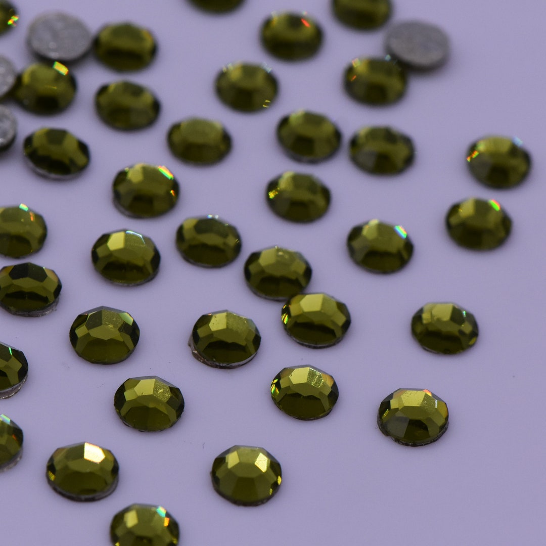 Preciosa | Olive Green Olivine Iron-on | Flatback Crystals ...