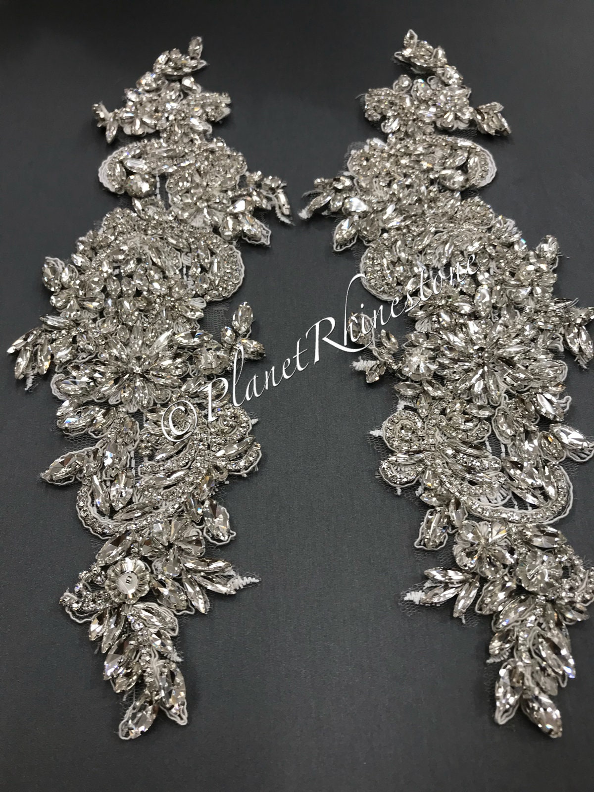 Crystal Lace Applique Pair LA 1 crystal-lace-applique-pair-la-1