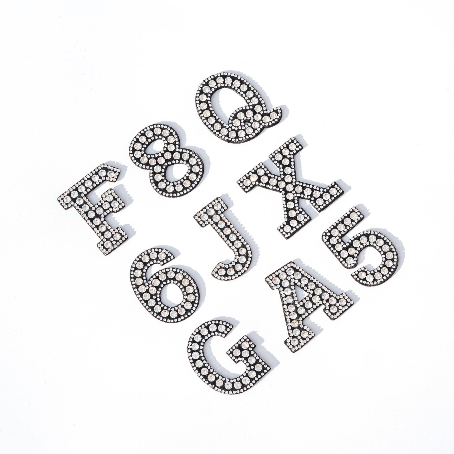 2 Crystal Iron on Rhinestone Letters Crystal Letters and Numbers - Etsy