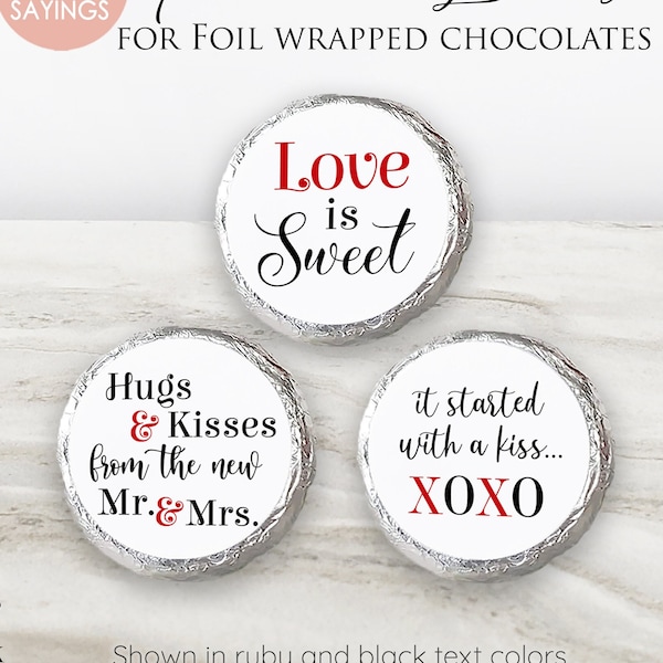 Candy Kiss Stickers - Etsy