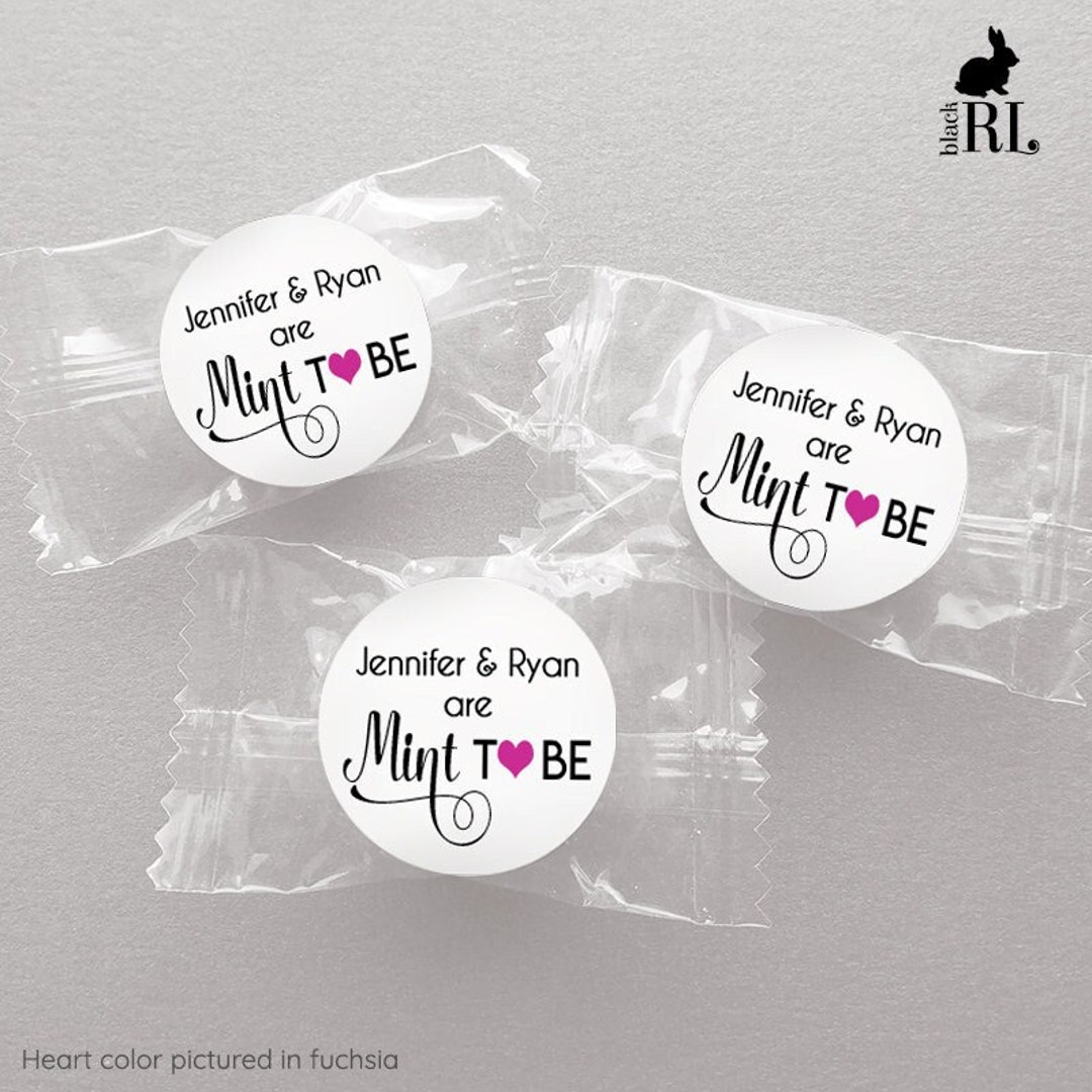 Printed 1 Inch Round Custom Stickers for Wedding Favors, Bridal Shower ...