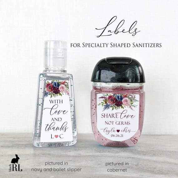 Printed Special Shapes Sanitizer Custom Stickers for Wedding - Etsy