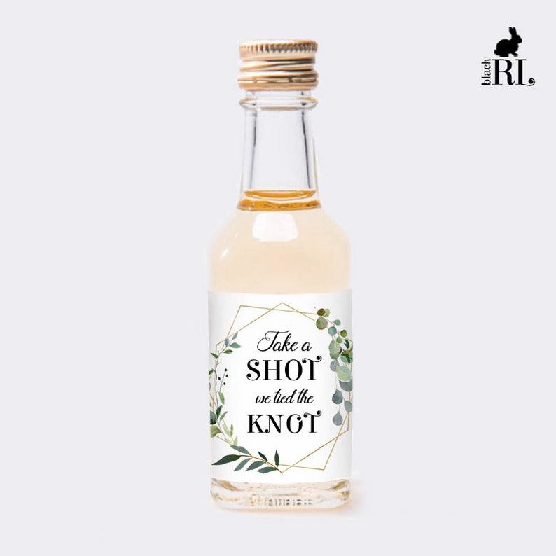 Printed Personalized Mini Liquor Bottle Labels Waterproof - Etsy