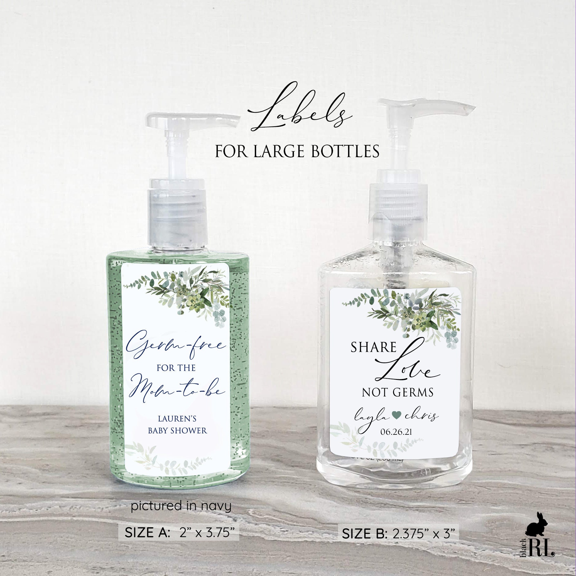 Custom Printed Labels for Large Bottles / Blockout Hides the - Etsy