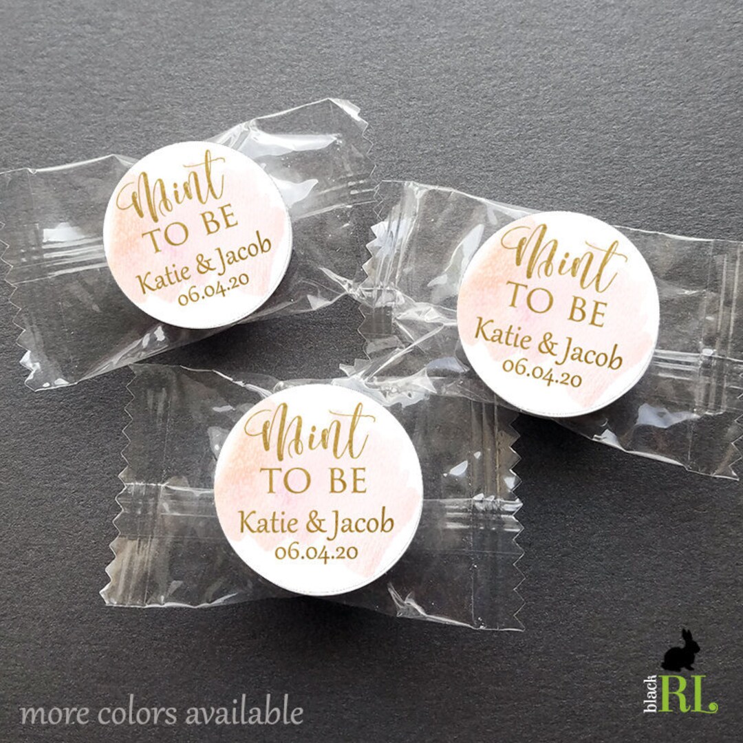 Printed 1 Inch Round Custom Stickers for Wedding Favors, Bridal Shower ...