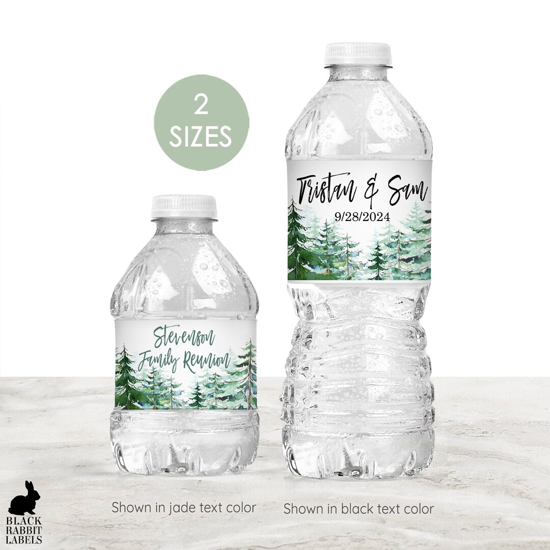 Printed Water Bottle Labels / Custom Stickers for Favors at Weddings ...