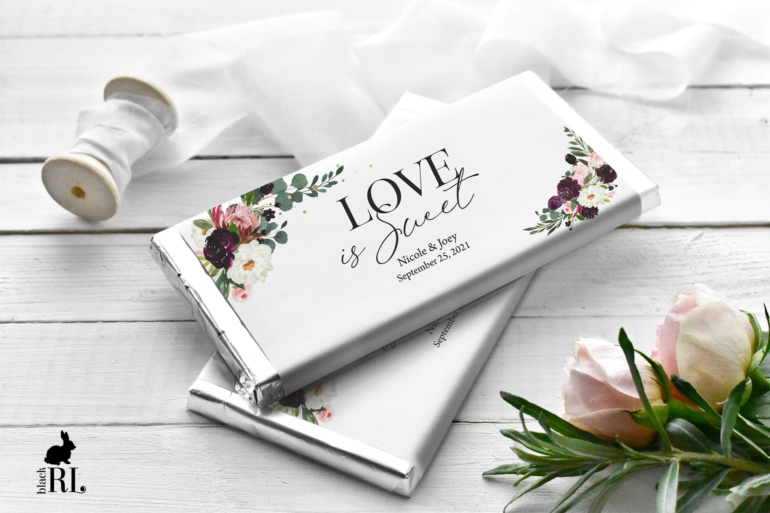 Printed Labels for Full Size Candy Bar Chocolate Bar Stickers - Etsy