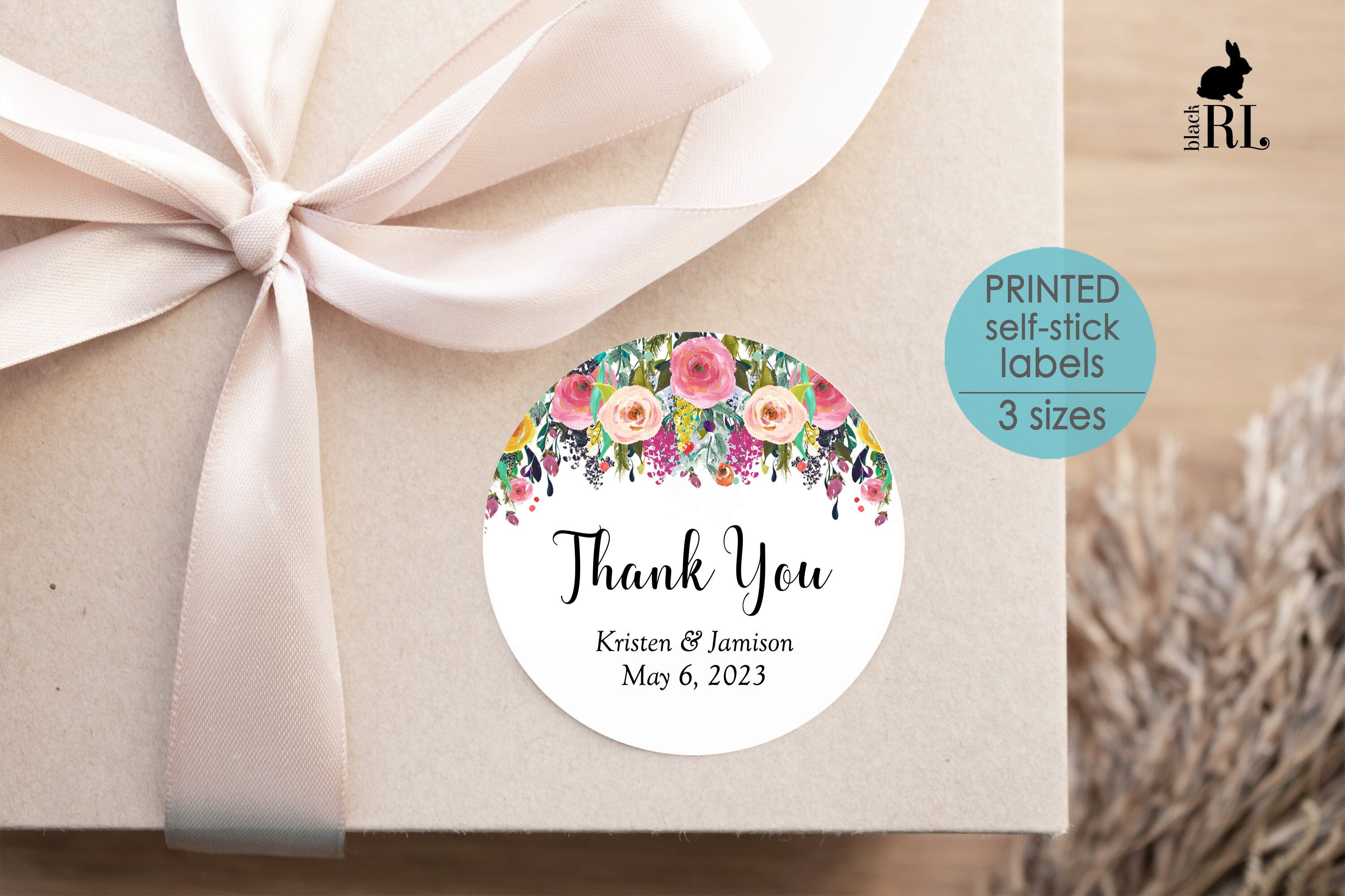 Printed Round Custom Stickers in 3 Sizes for Wedding Favors - Etsy