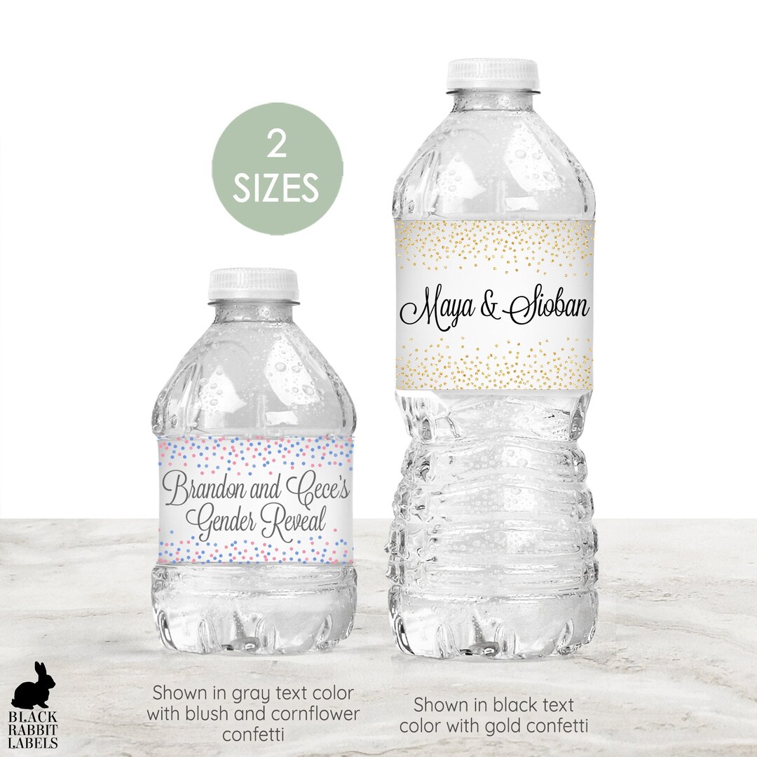 Printed Water Bottle Labels / Custom Stickers for Favors at Weddings ...