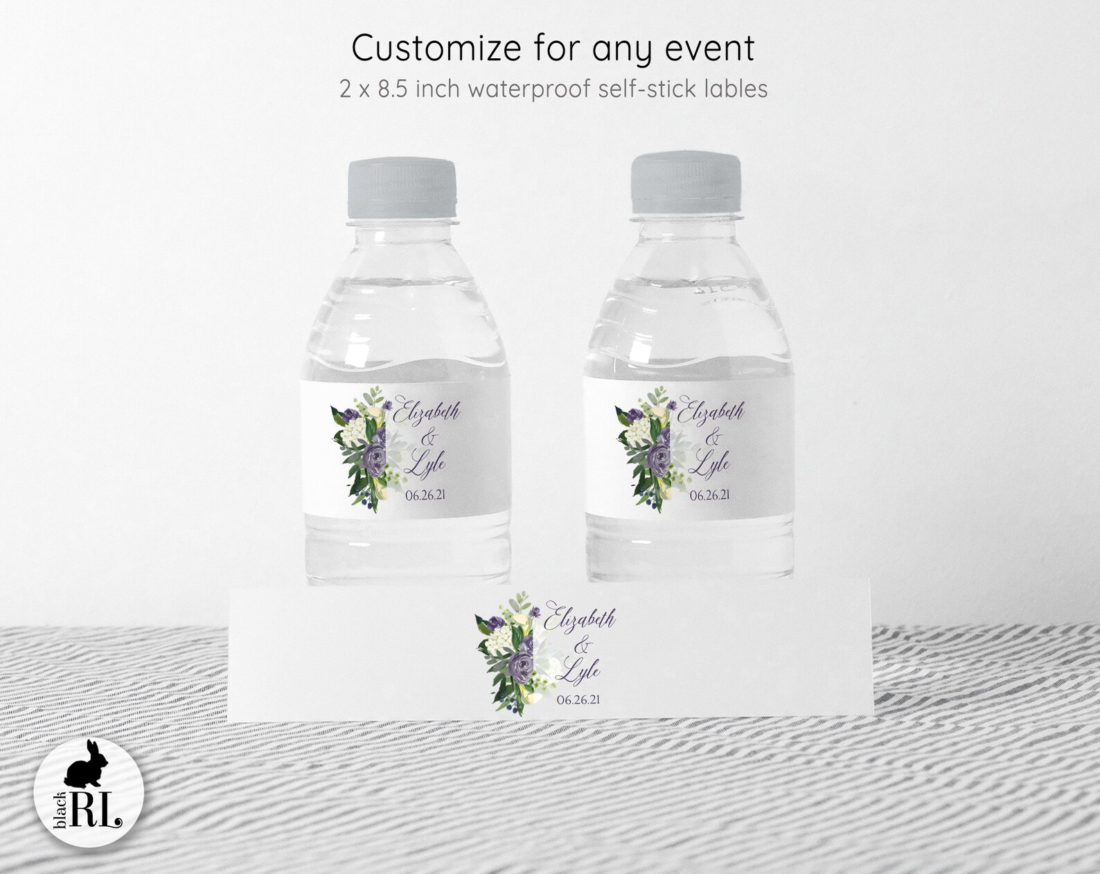 Printed Personalized Water Bottle Labels Wedding Favors - Etsy