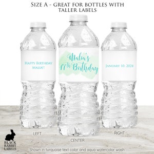 Printed Water Bottle Labels / Custom Stickers for Favors at Weddings ...