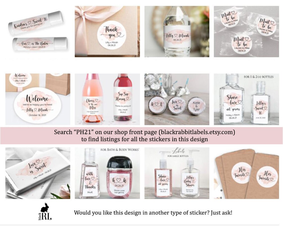 Printed Mint Chocolate Candy Favor Stickers / Personalized Mint Labels ...