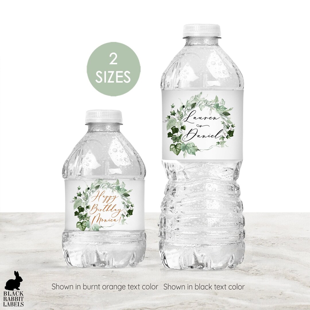 Printed Water Bottle Labels / Custom Stickers for Favors at Weddings ...