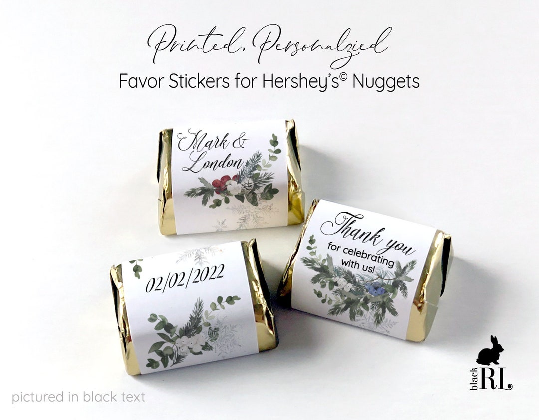 Custom Printed Nugget Labels - Wedding Favors for Candy - Bridal Shower ...