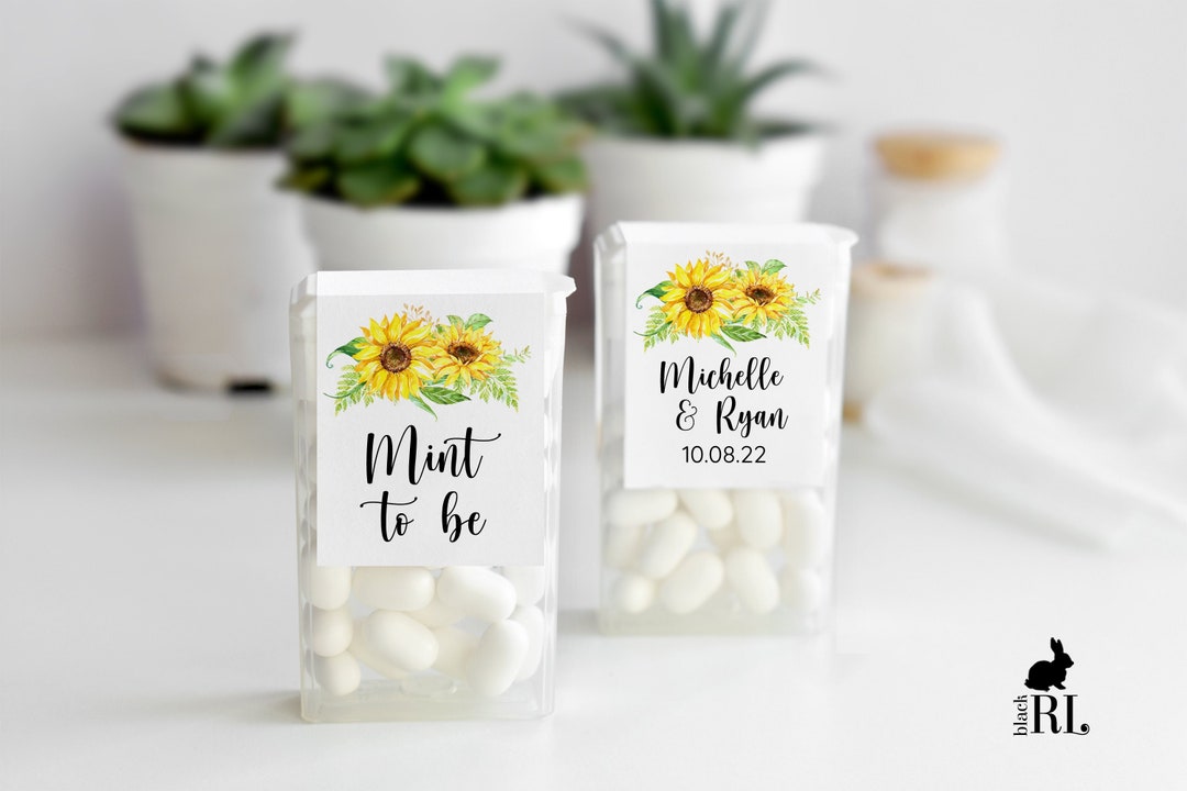 Printed Favor Stickers for Mint Boxes - Mint to Be Favors Wedding or ...