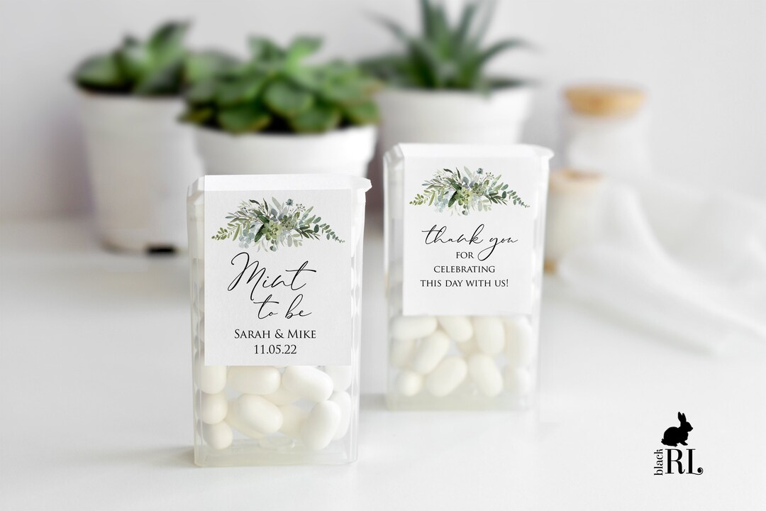 Printed Favor Stickers for Mint Boxes - Mint to Be Favors Wedding ...