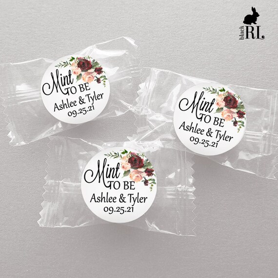 Printed 1 Inch Round Custom Stickers for Wedding Favors | Etsy