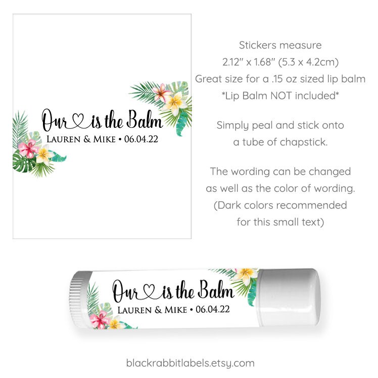 Printed Labels for Lip Balm Custom Printed Stickers for - Etsy
