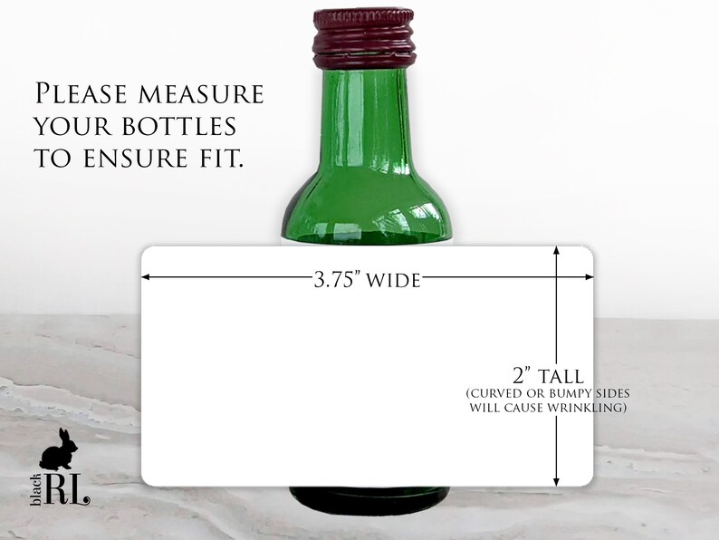 Printed Personalized Mini Liquor Bottle Labels Waterproof - Etsy
