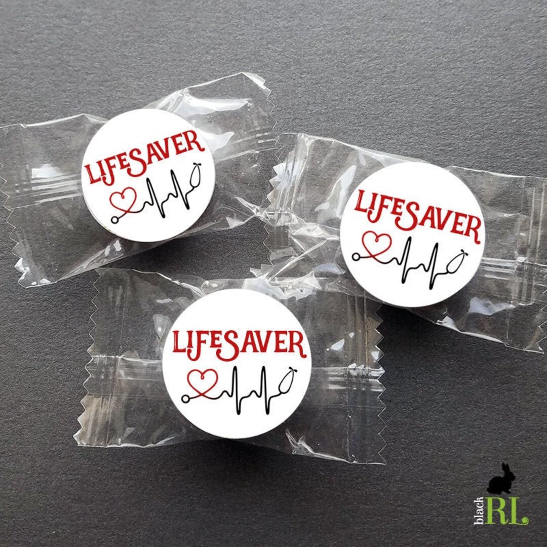 Printed 1 Inch Round Custom Stickers, Heartbeat Gift, Healthcare Worker ...