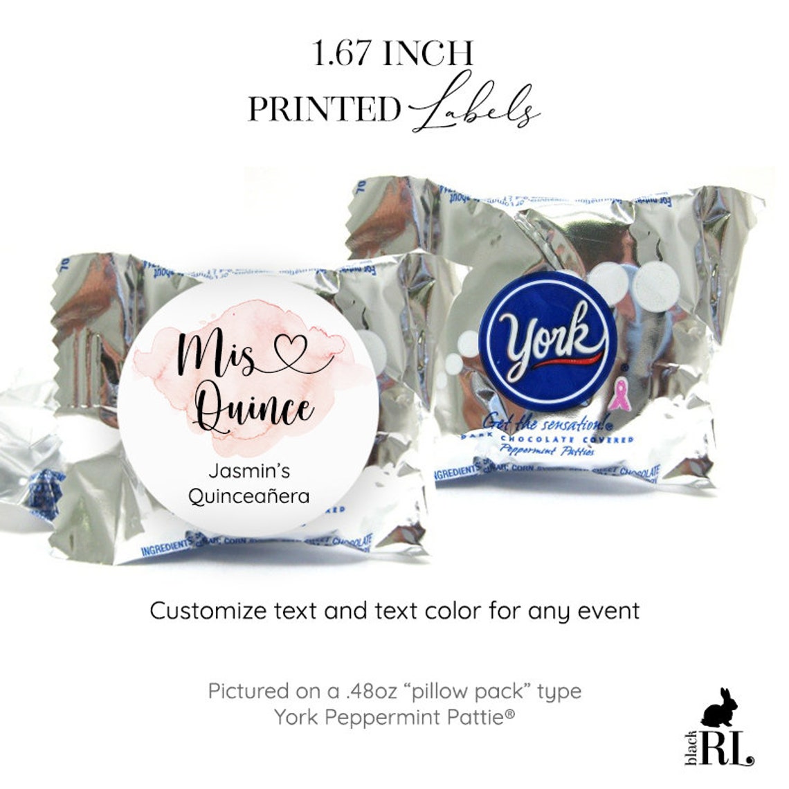 Printed Mint Chocolate Candy Favor Stickers / Personalized - Etsy