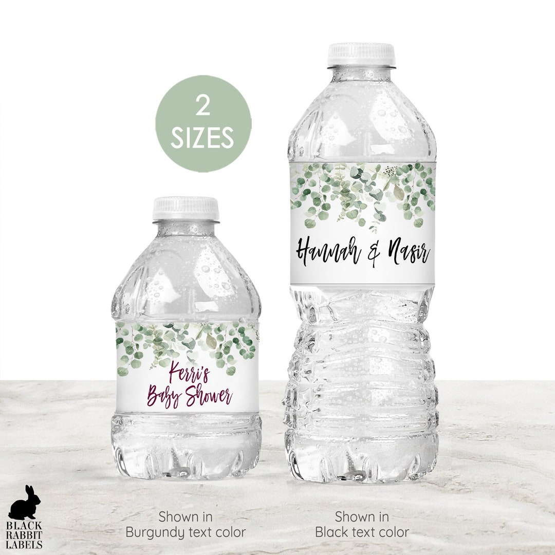 Printed Water Bottle Labels / Custom Stickers for Favors at Weddings ...