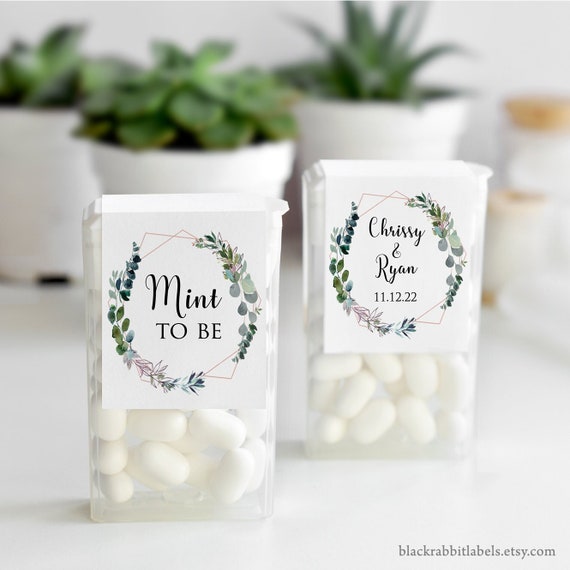 Printed Favor Stickers for Mint Boxes Mint to Be Favors - Etsy