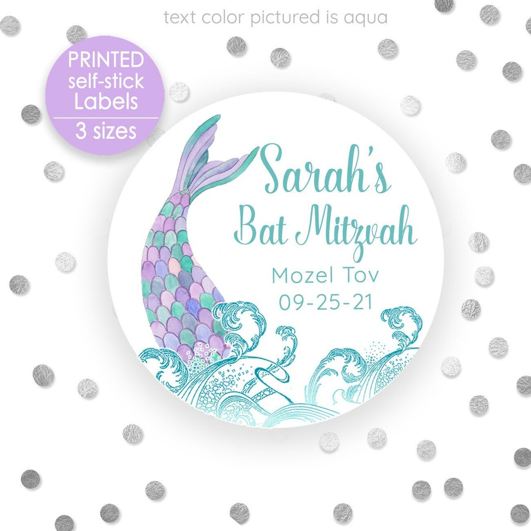 Printed Round Custom Stickers in 3 Sizes for Party Favors at a Birthday ...