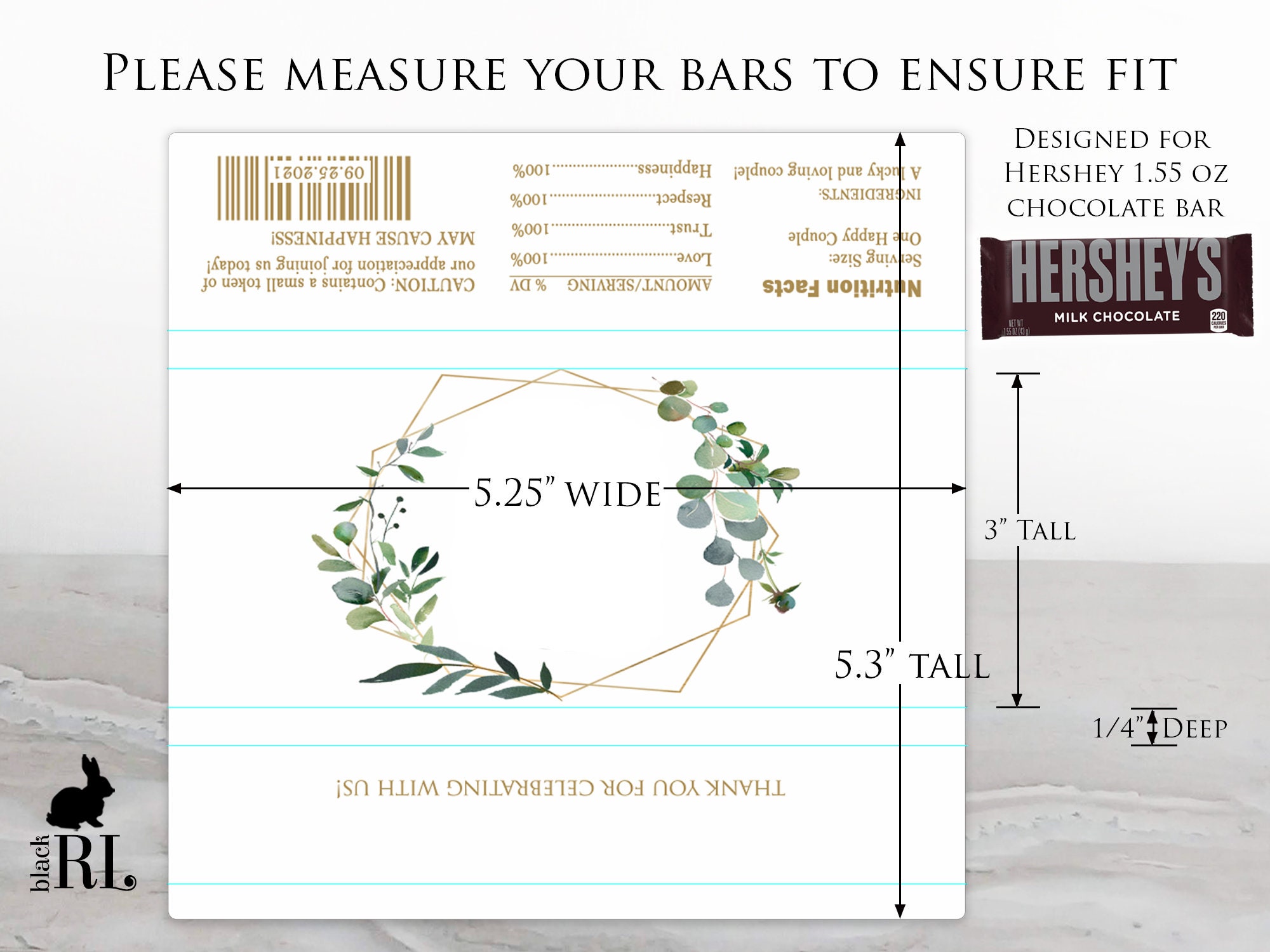 Printed Labels for Full Size Candy Bar Chocolate Bar Stickers | Etsy