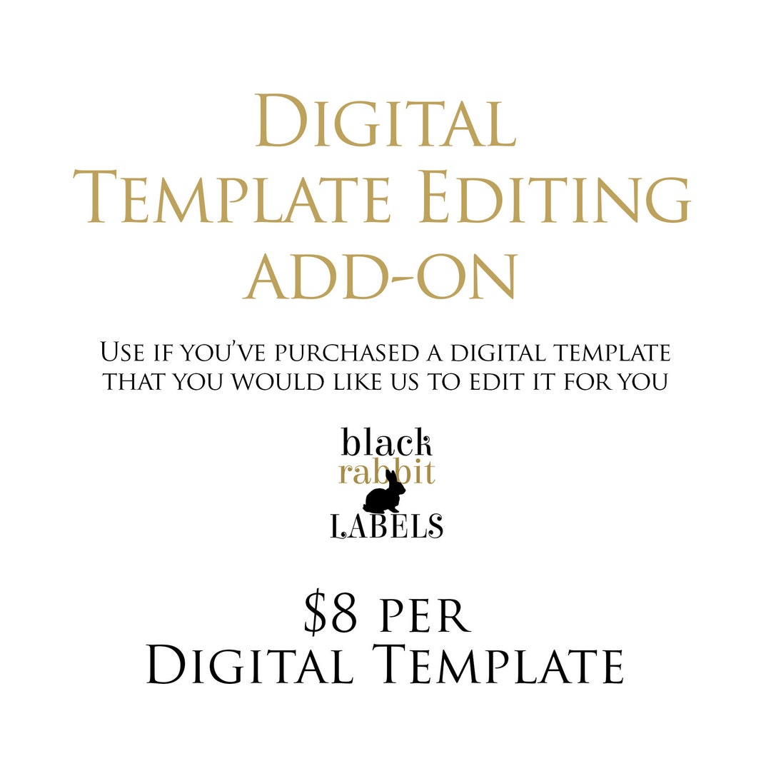 Add on – Edit My Digital Template Text | for Use With Digital Template ...