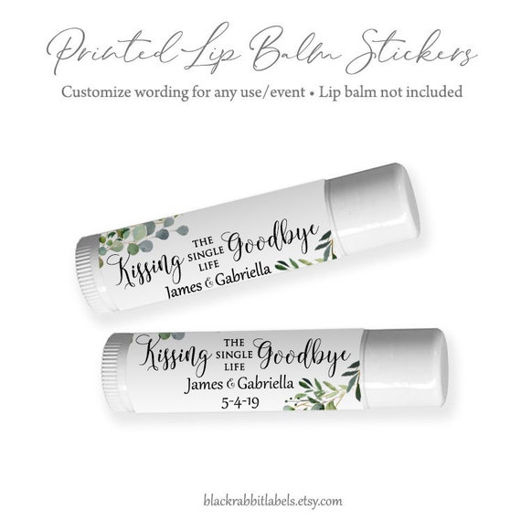 Printed Labels for Lip Balm Printed Stickers Wedding Favor | Etsy