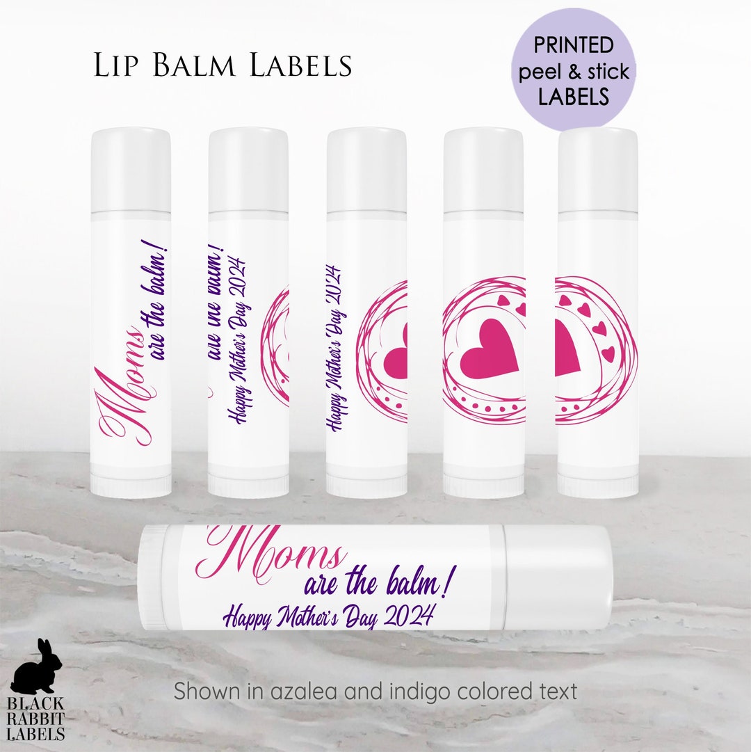Printed Labels for Lip Balm - Custom Printed Stickers / Mother's Day ...