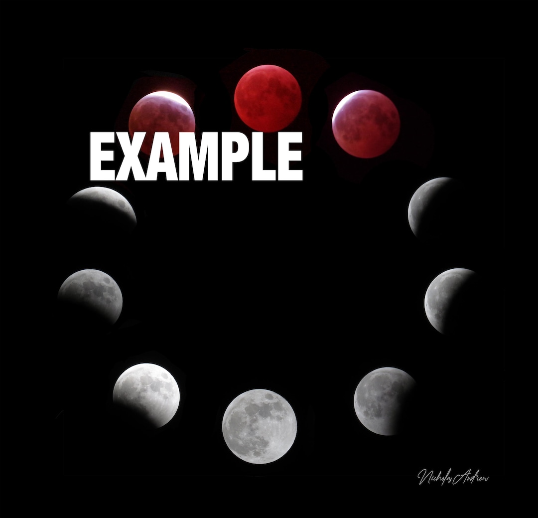 Blood Moon Lunar Eclipse Print - Etsy