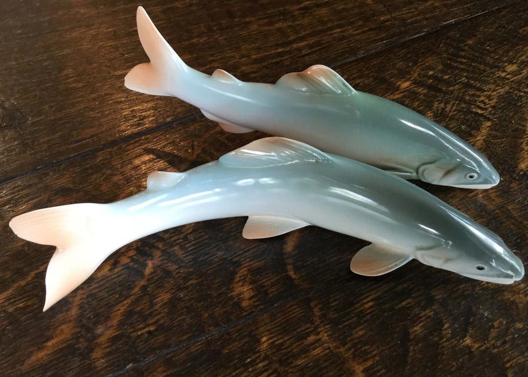 Vintage NORITAKE NIPPON TOKI Bone China 2 Porcelain Japanese Ayu Fish ...