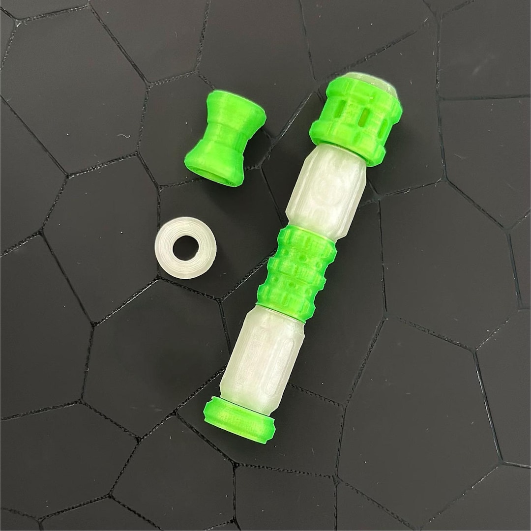 Sabr Spin Stick Bead Caddy EDC Fidget - Glow Fluorescent Green / Glow ...
