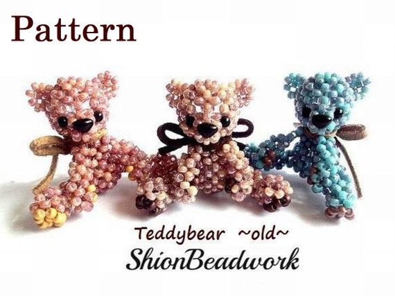 Old Teddy Bear 3D Bead Patterns beading Tutorial | Etsy
