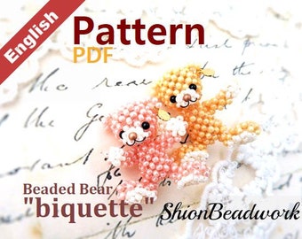 Beaded Teddy Bear, Bears in Cherry Cosplay, Beading Pattern, 3D Bead, Tutorial, PDF - Etsy