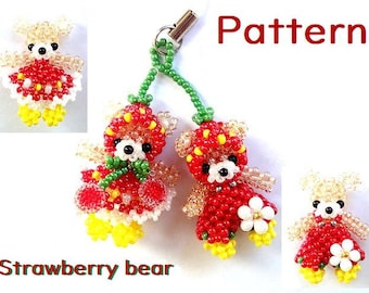 Beaded Teddy Bear, Bears in Cherry Cosplay, Beading Pattern, 3D Bead, Tutorial, PDF - Etsy