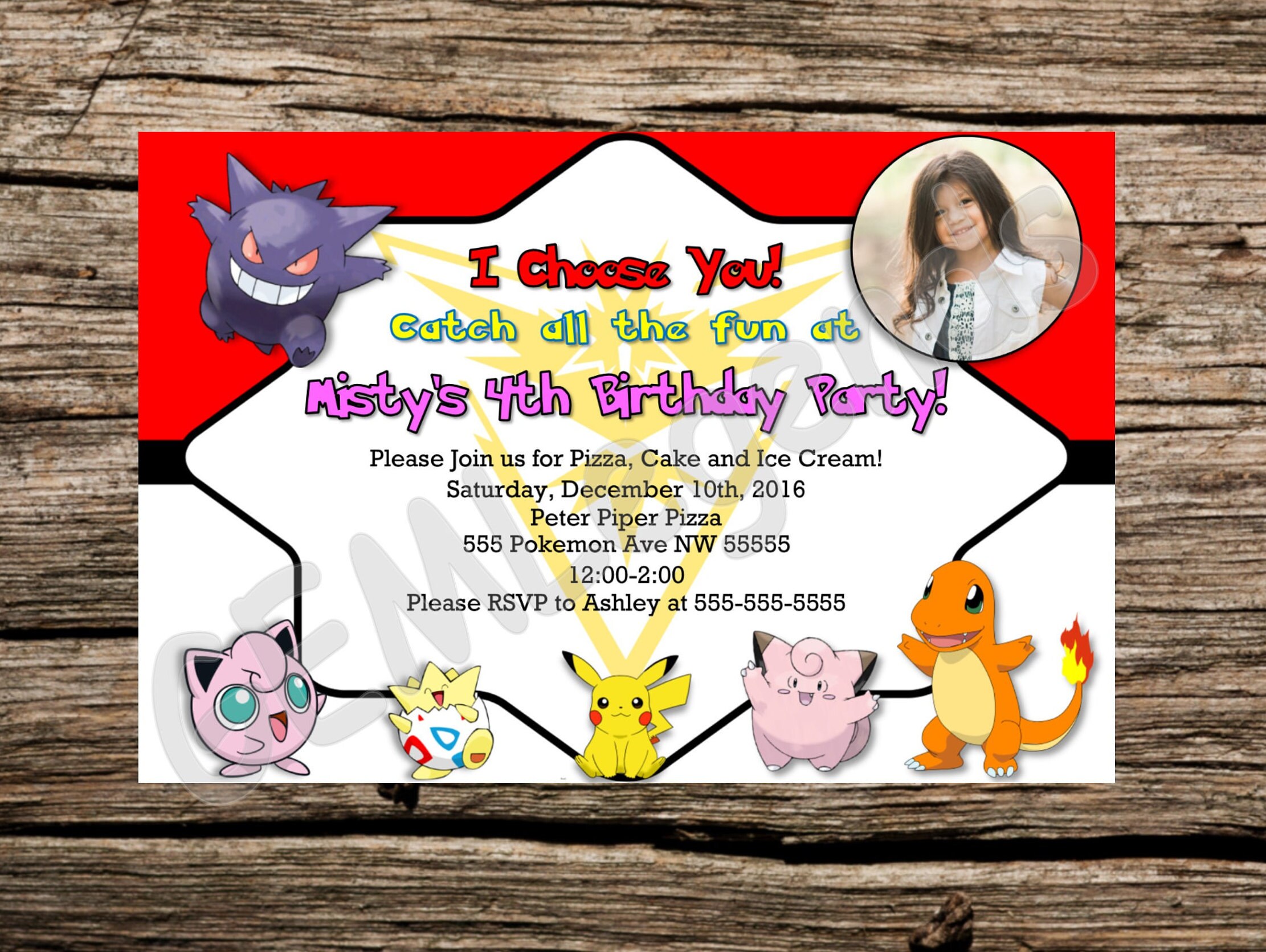 Pokemon Invitation, Pokemon Go Invitation, Pokemon Party, Pokemon ...